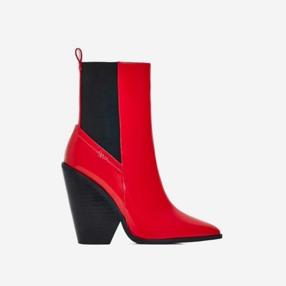 EGO | Shoes | Red Patented Boots | Poshmark